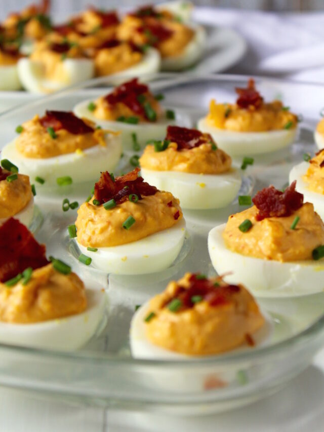 Pimento Bacon Deviled Eggs Bessie Bakes