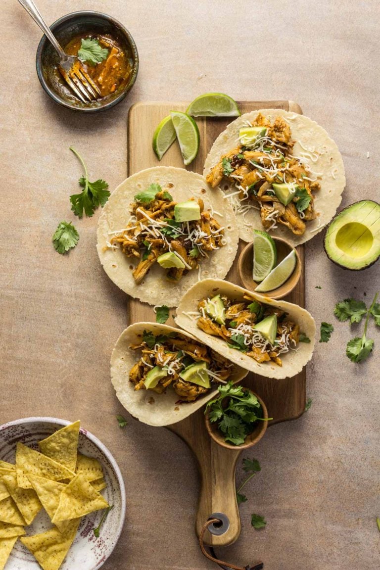 Easy Chipotle Orange Chicken Tacos - Bessie Bakes