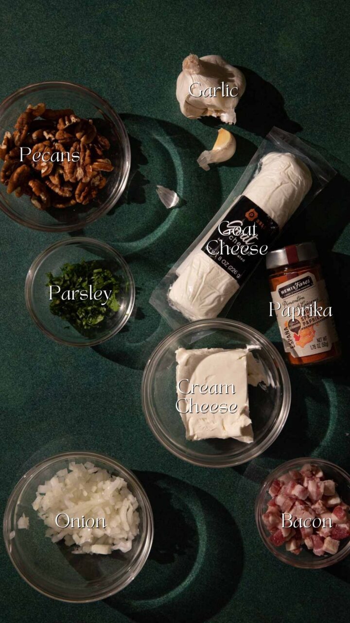 Baked Goat Cheese Dip | Bacon & Herbs - Bessie Bakes