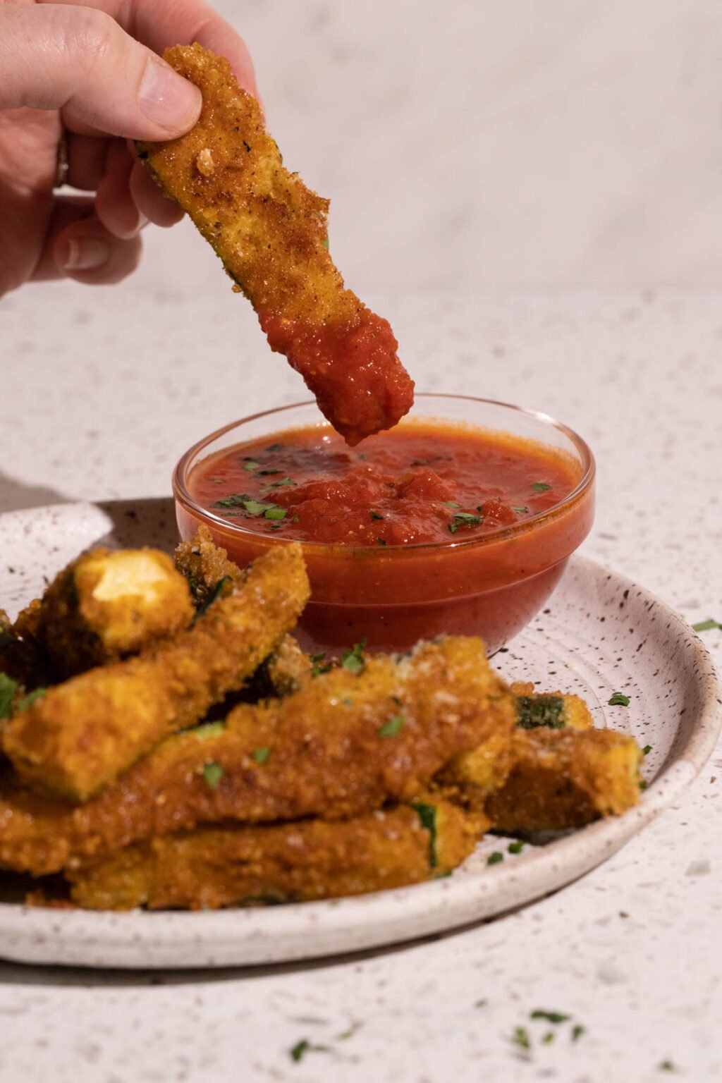 Extra Crispy Fried Zucchini Sticks | Easy - Bessie Bakes
